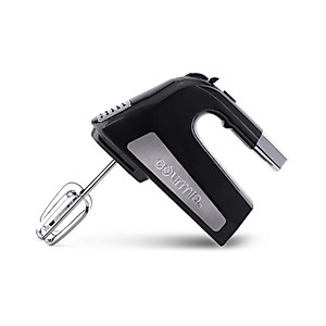 Gourmia GHM2530 Illuminating Electric Hand Mixer with 6 Speeds + Turbo Mode - Powerful 300-Watt Motor - Integrated LED Spotlight - Includes Beater Whisks & Dough Hooks