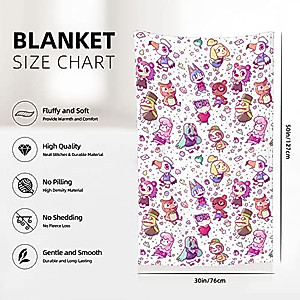 Animal - Cro-ssing Fleece Blanket - All Season 300GSM Lightweight Plush Fuzzy Cozy Soft Flannel Throw Blanket for Bed Sofa Couch Travel Camping 30x50 inches