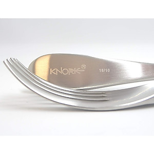 Knork Original Cutlery Utensils Flatware Set, 20 Piece, Gloss Silver