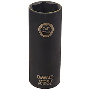 DEWALT 20V MAX XR 1/2" High Torque Impact Wrench, Cordless (DCF899B) Impact Socket Set, SAE, 1/2-Inch, 10-Piece (DW22812)