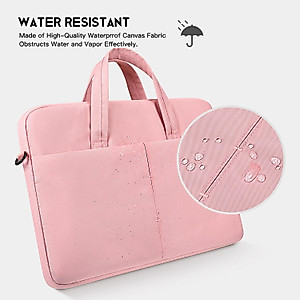 17 17.3 Inch Laptop Bag Women Men Computer Bag for HP Envy Pavilion/LG Gram/MSI/Dell Inspiron XPS/Lenovo Thinkpad/ASUS/Acer, Shoulder Strap Carrying Messenger Bag, Pink