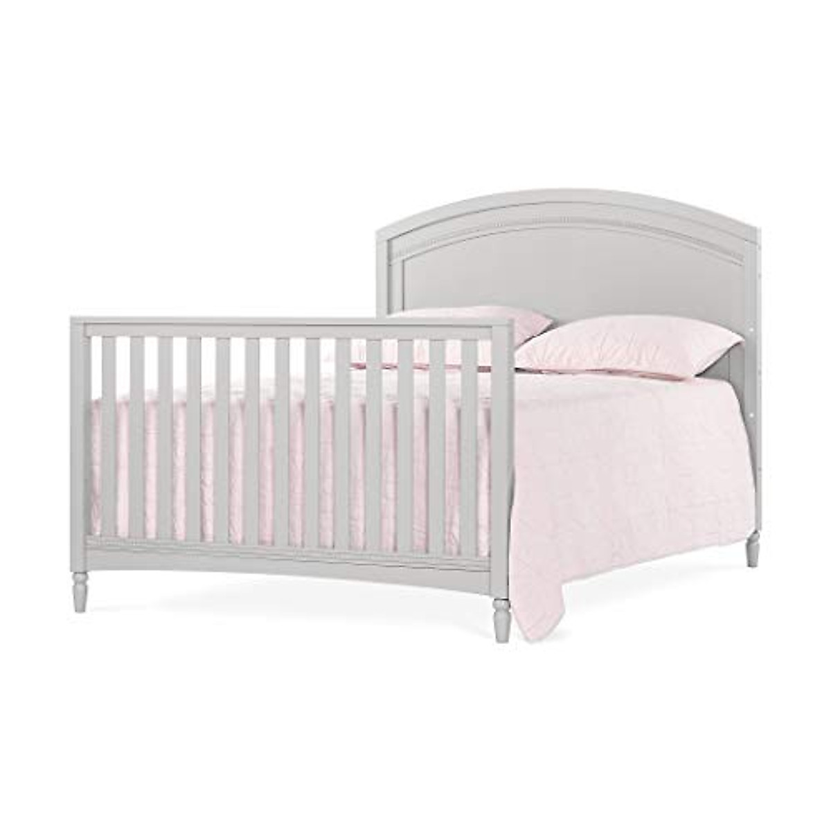 Child Craft Stella 4-in-1 Convertible Crib, Baby Crib Converts to Day Bed, Toddler Bed and Full Size Bed, 3 Adjustable Mattress Positions, Non-Toxic, Baby Safe Finish (Gentle Gray)