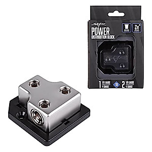 Skar Audio x1 0/4 Gauge Input to x2 0/4 Gauge Outputs Power Distribution Block (SK-DIST-BLK3)