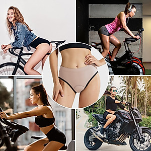 BALEAF Women's Cycling Underwear Padded Bike Shorts Padding Spin Biker Briefs Biking Gear Pink Size M