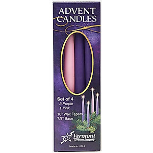Christmas Advent Candle Set (Set of 4) - Made in The U.S.A.