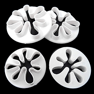 Honbay 6PCS Plastic Paint Splatter Cookie Cutter Set CupCake Decorating Gumpaste Fondant Mould for Cake Cupcake Decoration and Polymer Clay Crafting Projects (2 Size)