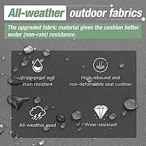 AECOJOY Aluminum Patio Furniture Set, Modern Outdoor Sectional Set, Patio Conversation Table and Chair Sets for Lawn, Backyard, and Deck with Grey Cushions