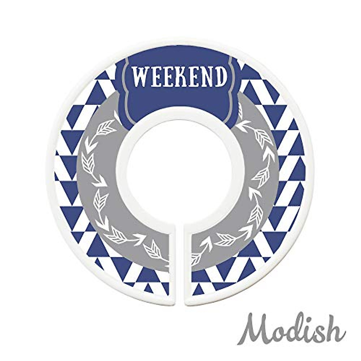 Modish Labels, Weekly Clothes Organizer, Days of The Week Closet Organizer System, Daily Closet Organizer, Closet Dividers, School Clothes Dividers (Navy Arrows)