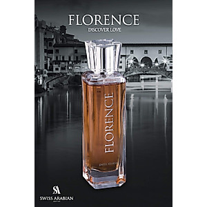 Florence, Eau de Parfum for Women (100mL) | Fizzy Duo of Bergamot/Lemon built around Rose, Patchouli, Sandalwood, Cedarwood and Musk | by Oud Perfume Artisan Swiss Arabian | Cologne Fragrance Spray