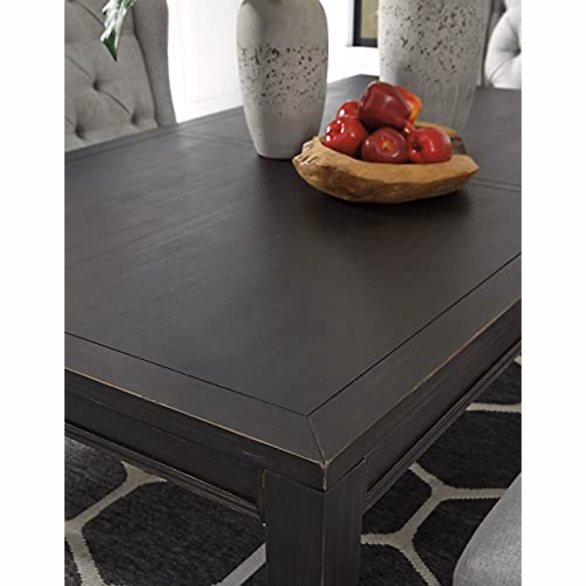 Signature Design by Ashley Jeanette Rectangular Dining Room Table, Black