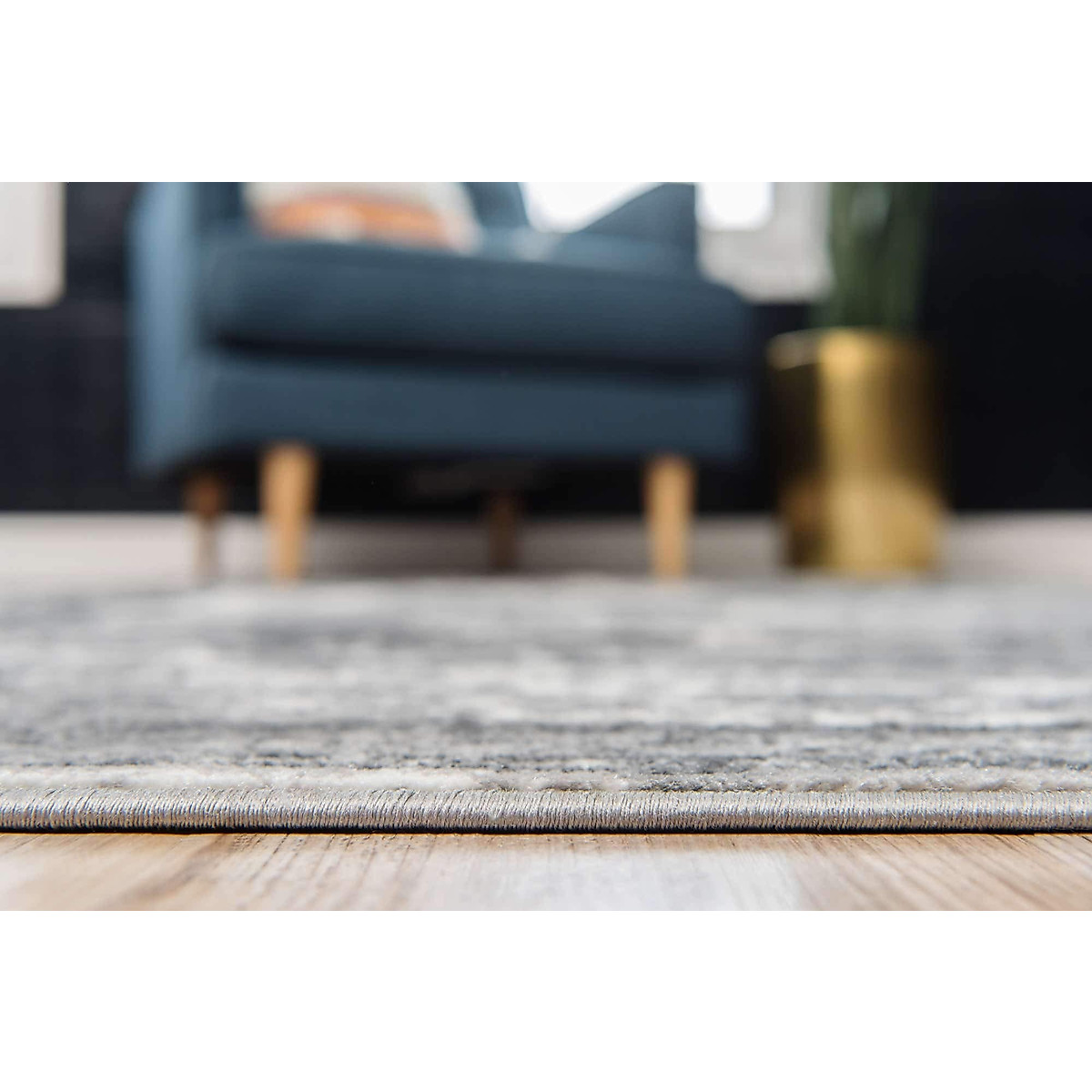 Unique Loom Sofia Collection Area Rug - Salle Garnier (3' 3" x 5' 3" Rectangle, Gray/ Ivory)