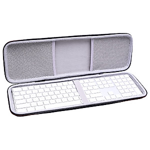 LTGEM Case Compatible with Apple Magic Keyboard with Touch ID Numeric Keypad MQ052LL/A MMMR3LL/A, Mouse and Trackpad(Inside: 16.9"x4.8"x0.6"), Case Only