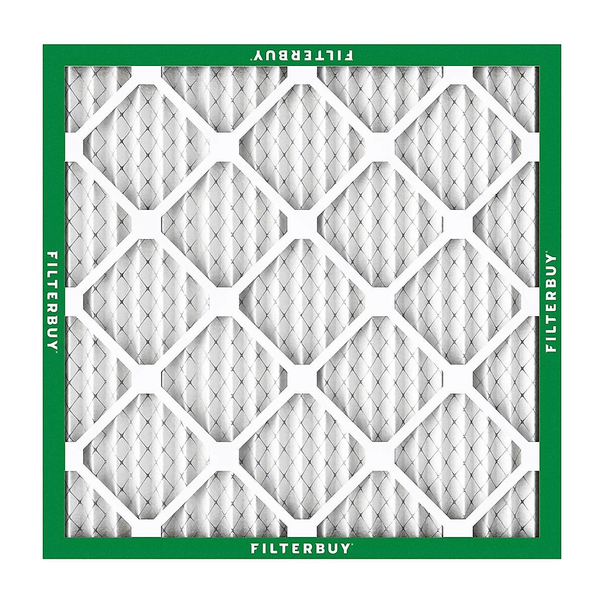 Filterbuy 20x20x1 Air Filter MERV 8 Dust Defense (6-Pack), Pleated HVAC AC Furnace Air Filters Replacement (Actual Size: 19.50 x 19.50 x 0.75 Inches)