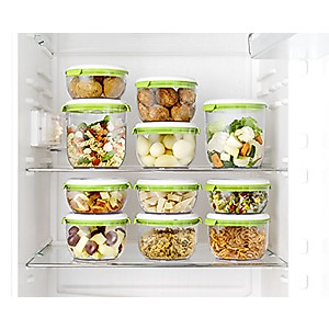 FOSA Vacuum Seal Food Storage System Reusable Small Containers, 4 pack, 20oz with size 2.87 x 5.31inch (Vacuum Pump not Included)