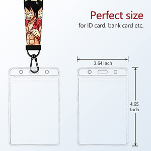 3 Pack Neck Lanyard with ID Badge Holder for Keys Key Chain Card Funny Cool Anime Lanyards for Women Men Guys Girl Boys Kids Gift GS414