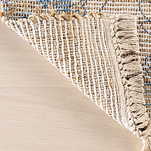 Rugs USA x Lauren Liess Marigold Vintage Tasseled Area Rug, 6x9, Sand