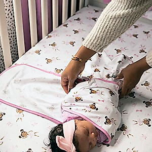 Little Muffincakes Baby Swaddle 100% Cotton, Ballerina Theme (Zhara) for Newborn - 3 Months