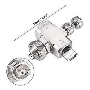 uxcell Air Atomizing Nozzle, 1/4BSPT Misting Low Pressure Mix Type Spray Tip Nozzles