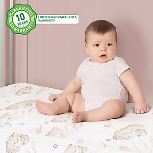 Dream On Me Twilight 5” 88 Coil Inner Spring Crib And Toddler Mattress, Greenguard Gold Certified, 10 Year Limited Warranty, Waterproof Vinyl Cover, Made In The U.S.A, Support And Comfort