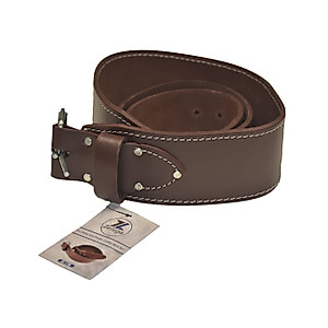 Zeluga 20-176 3in. Heavy Duty Ranger Style Leather Work Belt, Brown