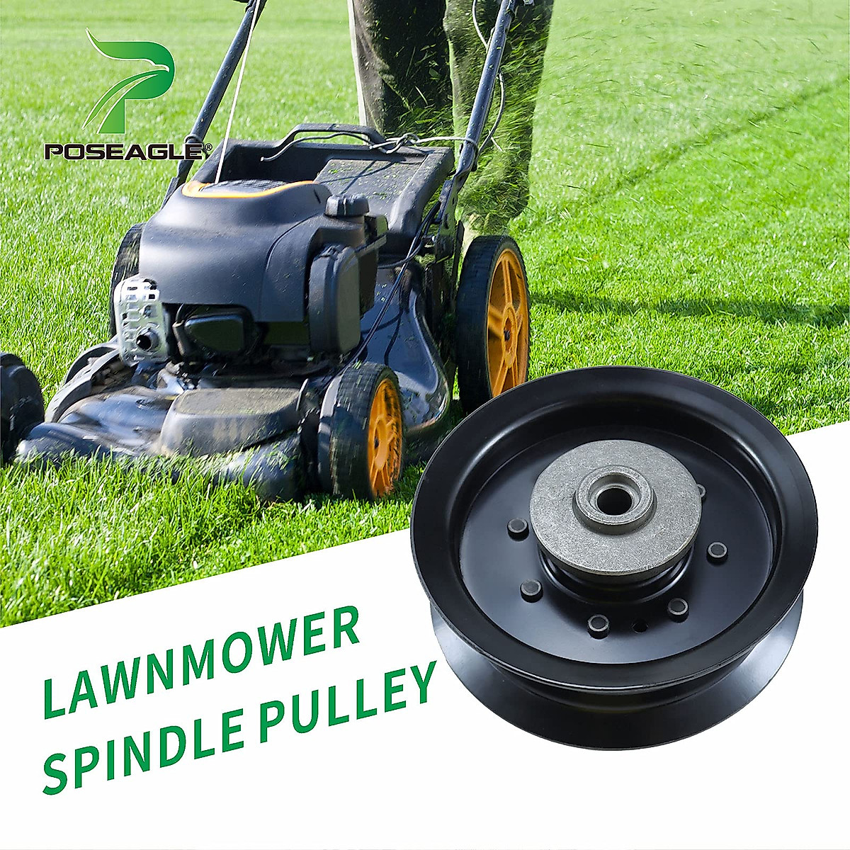 POSEAGLE 2 Pack 532196104 Idler Pulley Replaces Husqvarna 532196104 Husqvarna Idler Pulley 532196104 Pulley, Husqvarna 532197380 Husqvarna Idler Pulley, Craftsman 197380 Idler Pulley Craftsman 196104