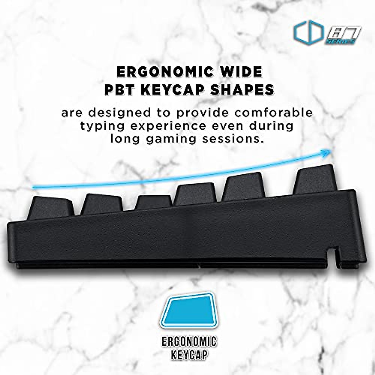 iKBC CD87 V2 Ergonomic Mechanical Keyboard with Cherry MX Black Switch for Windows and Mac, Tenkeyless Keyboard Upgraded with Mistel PBT Double Shot Keycaps for Desktop and Laptop, Solid Build Quality