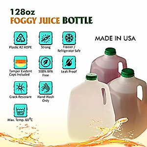 [10 PACK] Empty Plastic Gallon Juice Bottles with Tamper Evident Caps 128 OZ - Smoothie Bottles - Ideal for Juices, Milk, Smoothies, Picnic's and even Meal Prep by EcoQuality Juice Containers
