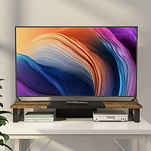 WESTREE Dual Monitor Stand Riser-Monitor Stand Riser for 2 Monitors, Sturdy Computer Monitor Stand, Multi-Purpose Desktop Storage Stand for Computer,Laptop,Printer,TV