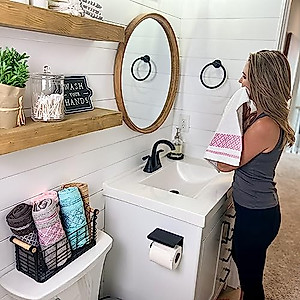 Kafthan Fishbone Soft & Absorbent Turkish Cotton Bathroom Towel Set with Bath Towel, Face/Hand/Hair Towel & Washcloth - Thick, Quick Dry Towels for Shower - Pink, Set of 4