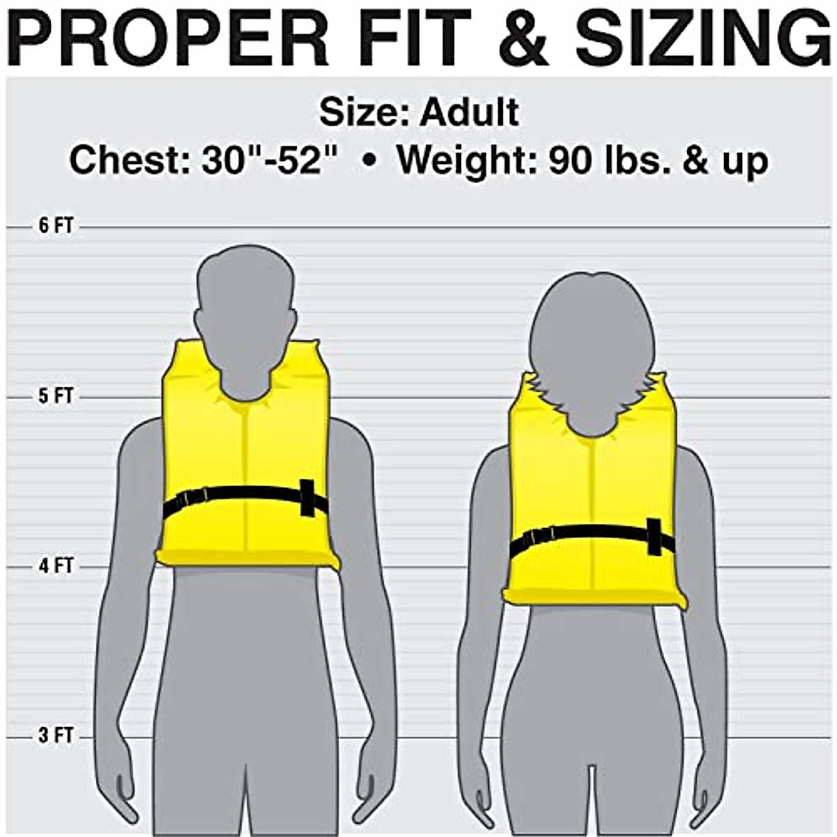 Seachoice Life Vest, Type II Personal Flotation Device, Orange, Adult, 4-Pack w/ Bag