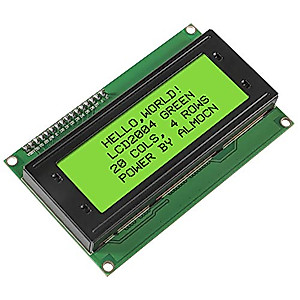 ALMOCN IIC I2C TWI Serial 2004 20x4 LCD Display Module with I2C Interface Adapter Green Backlight for Arduino MEGA256(Green)