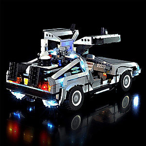 MIXIAOKIT LED Light Set Compatible with Lego 10300 Back to The Future Time Machine Delorean Building Set (NOT Included The Model Sets)