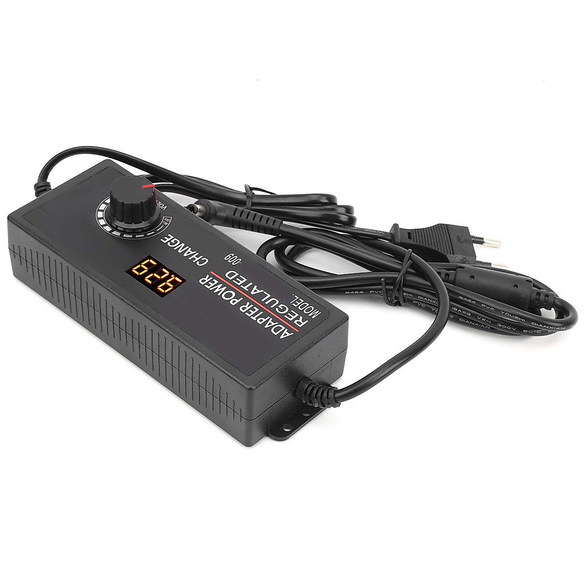 Power Supply Adapter, Power Regulator Adapter Input AC 110-240V Output DC 9‑24V 5A Adjustable Power Switching (US Plug)