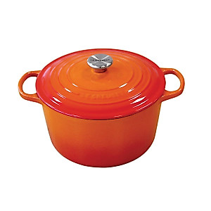 Le Creuset Enameled Cast Iron Signature Deep Round Oven, 5.25qt., Flame