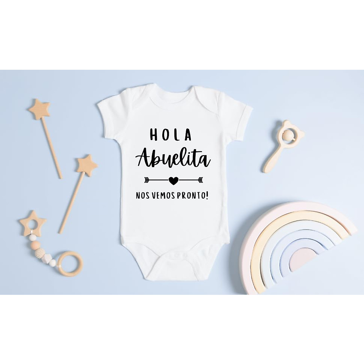 "Hola Abuelita Nos Vemos Pronto" Pregnancy Announcement Outfit – Gift for Expecting Grandparents