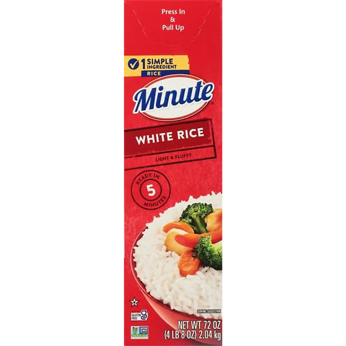 Minute White Rice, Instant White Rice for Quick Dinner Meals, 72-Ounce Box