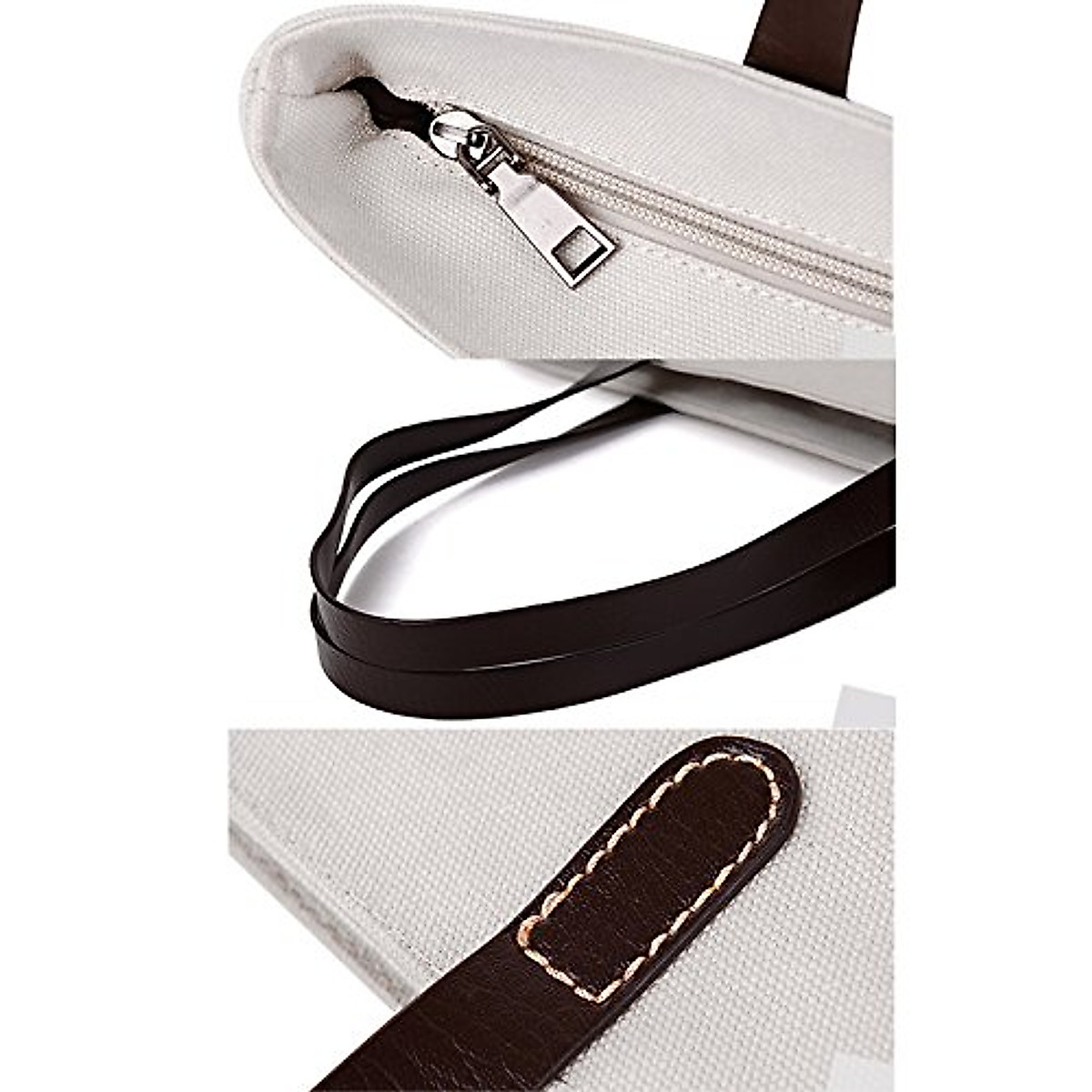 Embroidered Monogram Name Duotone Blue Women Casual Canvas Shoulder Bags Bag Messenger Bag Zipper Tote Bags