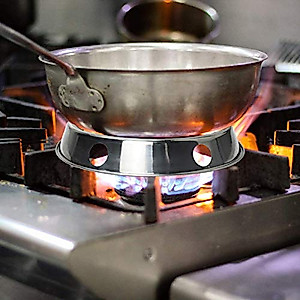 CHXIHome 2Pcs Stainless Steel Pots Rack, Reversible Support Round Pan Stand Stove Rack, Pots Holder Wok Ring, Kitchen Supplies Utensils(30cm)