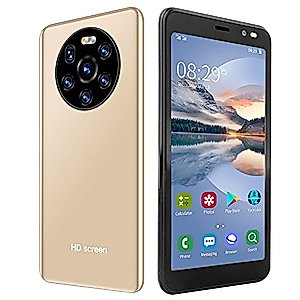 Unlocked Android Cell Phone Smartphone, 5.45in 512MB 4GB HD Screen Phone Dual Card Dual Standby Smart Phone (Gold)