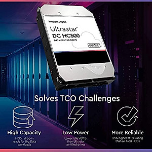 HGST WD Ultrastar DC HC530 14TB SATA 6Gb/s 3.5-Inch Data Center HDD - WUH721414ALE604 0F31152 (Renewed)