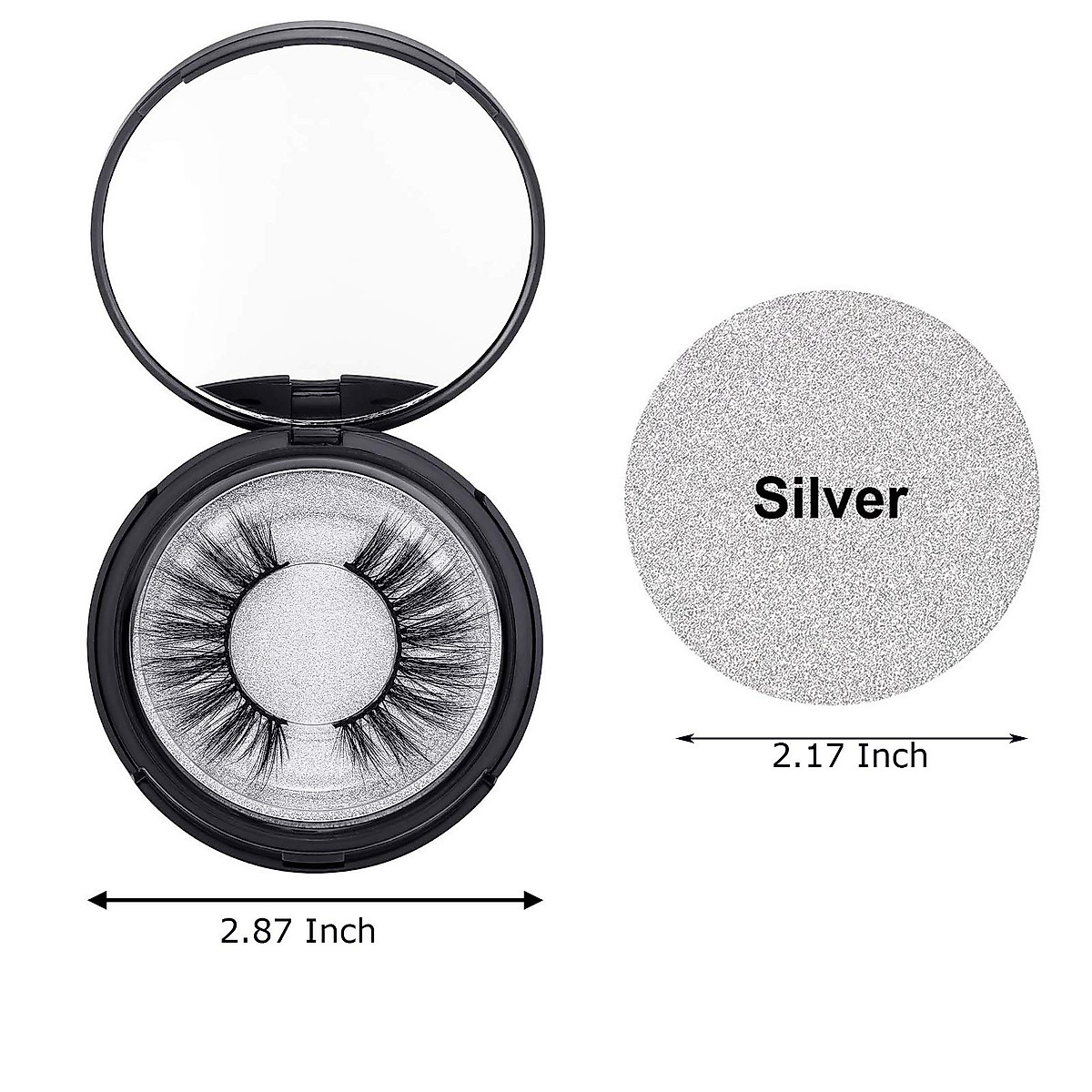 SHEYNIAN 3 Pack Eyelash Storage Case Holder with Mirrow, Empty Eyelash Cases Travel with Lash Holder for for Ladies and Girls