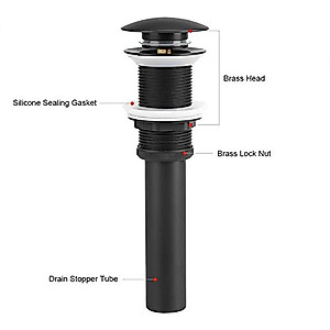 Pyhodi Basin Sink Durable Solid Bathroom Sink Easy to Install Bathroom for Kitchen