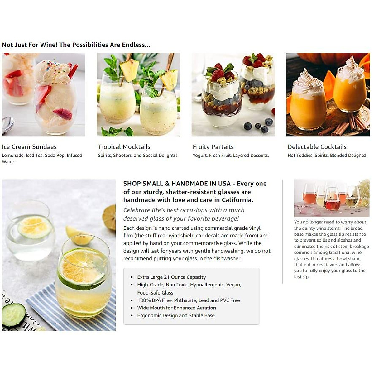 Nurse Wine Glass - Cute RN Gift Graduation Present, Registered Nurse RN Retirement Gift Appreciation - EaRNed It! - Premium 21oz Stemless Wine Glass