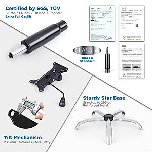 CHAIRMAN Multi-Purpose Premium Bonded Leather Padded Mid-Back Adjustable-Height/Tilt, Swivel Office Computer Desk Task Chair with Functional Arms, Black
