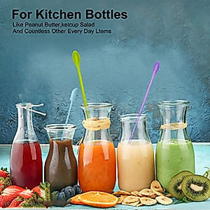 9 Pieces Mini Silicone Spatula-Makeup Spatula-Small Silicone Spatula-Thin Spatula Set for Skinny Openings-Abnaok Tiny Scraper for Jar,Kitchen Bottles,Cosmetic