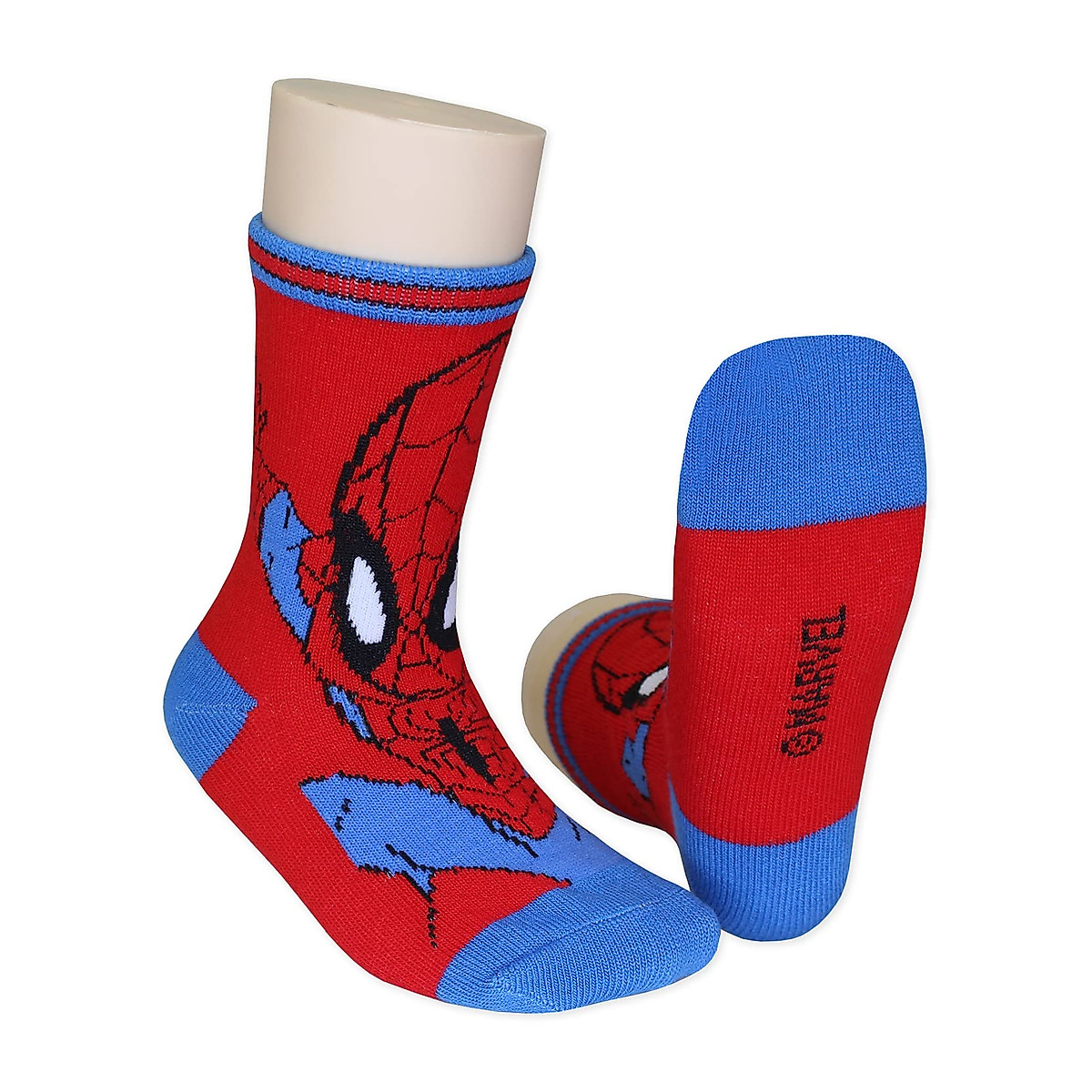 Super Hero Adventures Boys Toddler 6 pack Crew Socks (5-7 yrs, Avengers Multi)