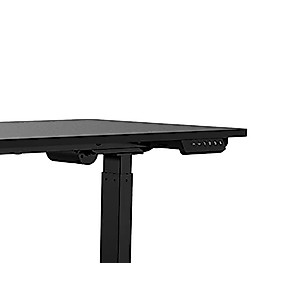 Monoprice Electric Single Motor Sit-Stand Complete Desk Table - Height Adjustable, Solid-Core Wood Top, for Home and Office, 47.2 x 23.6 Inch, Black - Workstream Collection