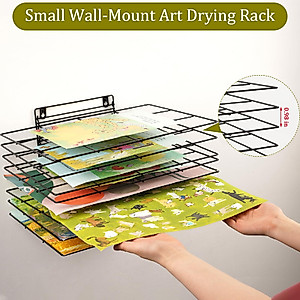 Lzttyee Art Drying Rack for Classroom Paint Drying Rack Small Art Drying Rack Wall Art Storage Rack with 8 Removable Shelves for Classrooms and Art Studios (8 Shelves)