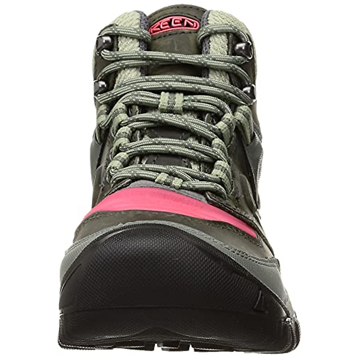 KEEN Women's Ridge Flex Mid Height Waterproof Hiking Boots, Castor Grey/Dubarry, 9