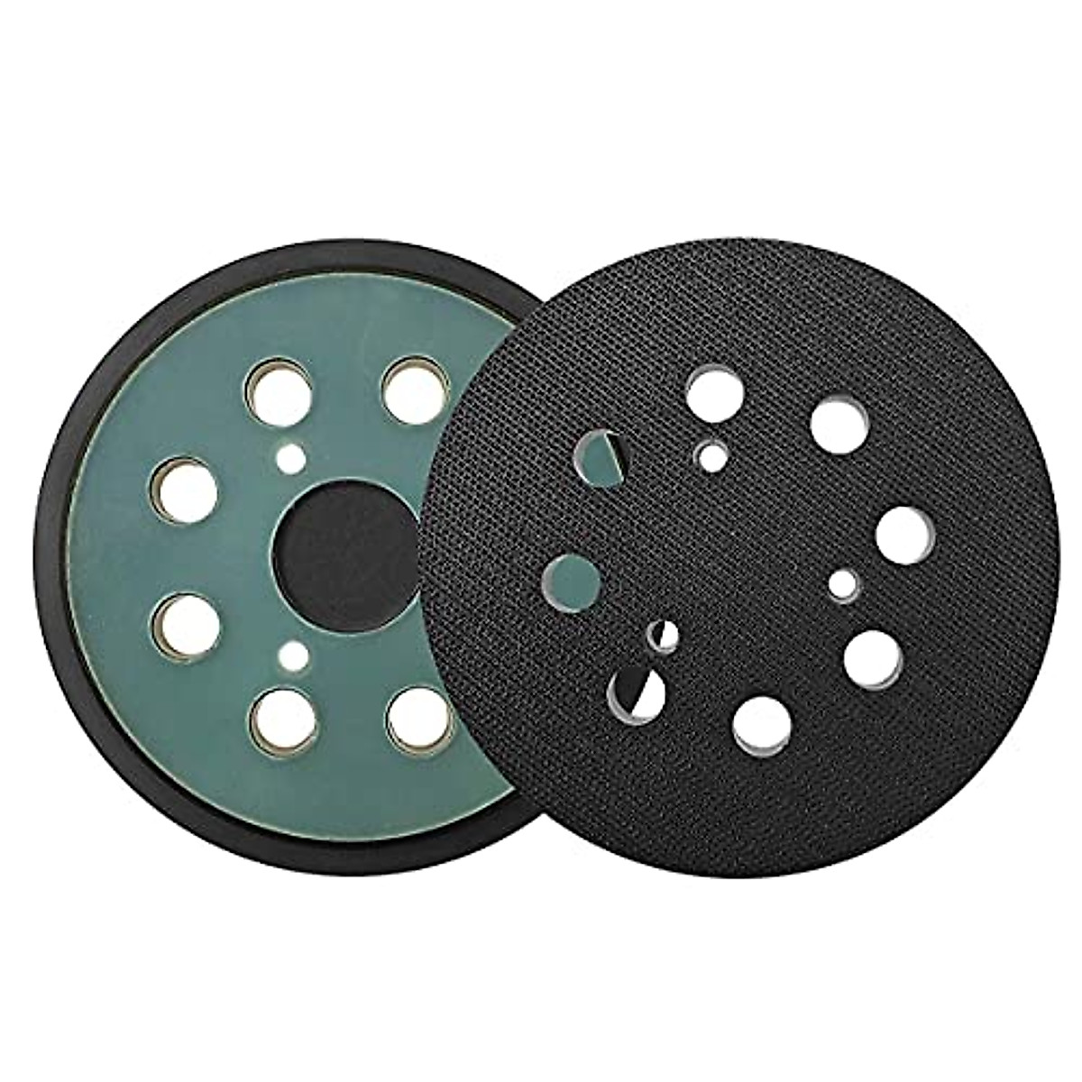 5 Inch 8 Hole Sander Hook and Loop Replacement Sanding pad Compatible with Porter Cable DeWalt Makita - Fits DW421/K, DW423/K & BO5010, BO5030K, BO5031K, BO5041K & 343/343k, 390/390K, 382 Orbit Sander